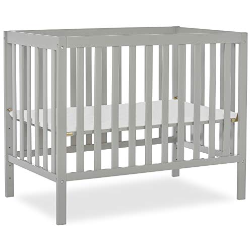 Dream On Me, Edgewood 4-in-1 Convertible Mini Crib, Cool Grey , 40x25x33 Inch (Pack of 1)