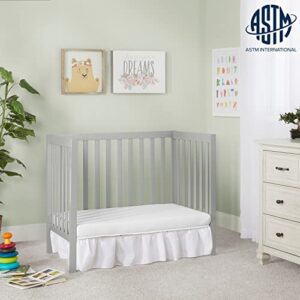 Dream On Me, Edgewood 4-in-1 Convertible Mini Crib, Cool Grey , 40x25x33 Inch (Pack of 1)