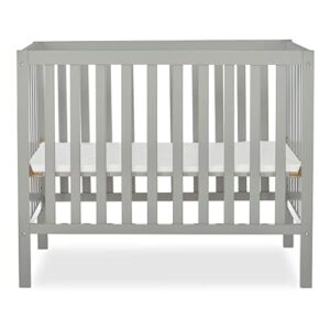 Dream On Me, Edgewood 4-in-1 Convertible Mini Crib, Cool Grey , 40x25x33 Inch (Pack of 1)