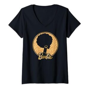 Barbie: Afro Barbie Leopard V-Neck T-Shirt