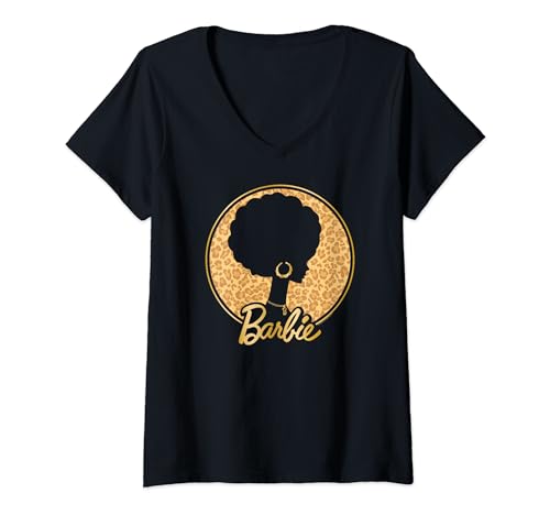 Barbie: Afro Barbie Leopard V-Neck T-Shirt