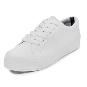 nautica women lace-up fashion sneaker casual tennis shoes-aelisa-white size-7.5