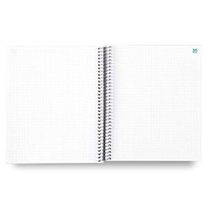 Erin Condren 7" x 9" Spiral Bound Dot Grid Journal Notebook - Starry Sky. 5mm Dot Grid. 160 Page Writing, Drawing & Art Notebook. 80Lb Thick Mohawk Paper. Stickers Included