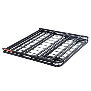 Olee Sleep Foldable Metal Platform Bed Frame, 14 Inch Steel Mattress Foundation, Easy Storage, No Box Spring Needed, Black, Twin Size