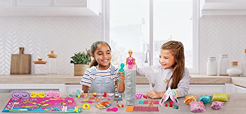 Barbie Color Reveal Set with 50+ Surprises Including 2 Dolls, 3 Pets & 36 Slumber Party-Themed Accessories; Water Reveals Dolls’ & Pets’ Looks & Creates Color Change on Certain Pieces; 28 Mystery Bags