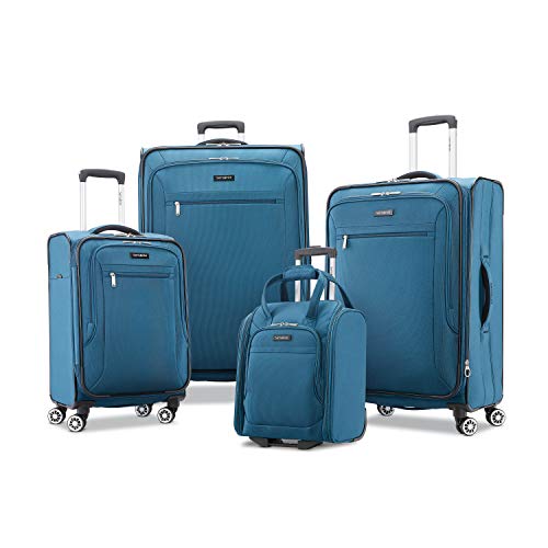 Samsonite Ascella X Softside Expandable Luggage with Spinners, Teal, Carry-On 20-Inch