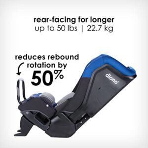 Diono Radian 3QX 4-in-1 Rear & Forward Facing Convertible Car Seat, Safe+ Engineering 3 Stage Infant Protection, 10 Years 1 Car Seat, Ultimate Protection, Slim Fit 3 Across, Blue Sky