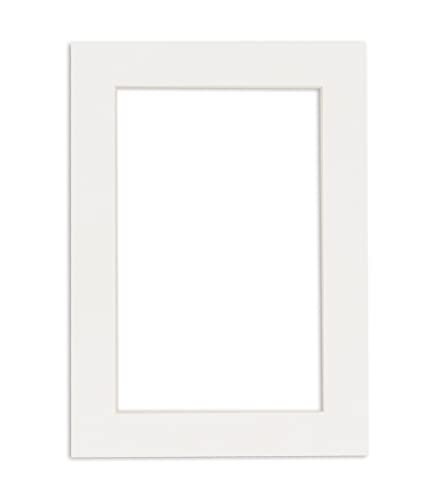 CountryArtHouse Textured White Acid Free 16x20 Picture Frame Mats with White Core Bevel Cut for 12x18 Pictures - Fits 16x20 Frame - One Mat