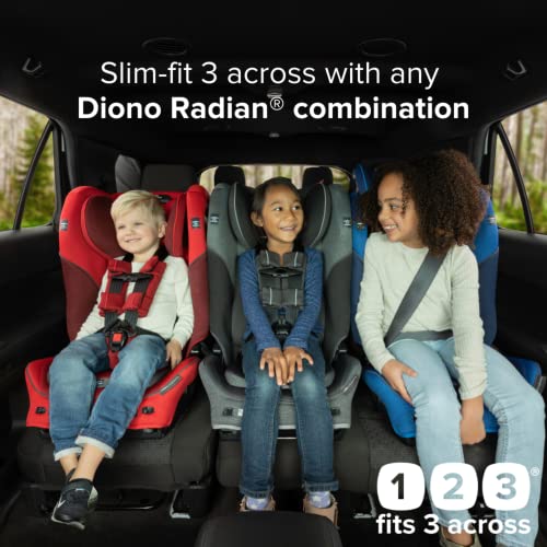 Diono Radian 3QXT 4-in-1 Rear and Forward Facing Convertible Car Seat, Safe Plus Engineering, 4 Stage Infant Protection, 10 Years 1 Car Seat, Slim Fit 3 Across, Blue Sky