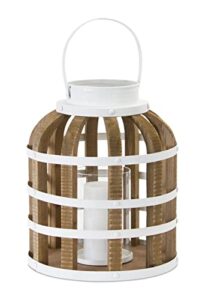 melrose intl. lantern 12" x 14.5"h wood/metal