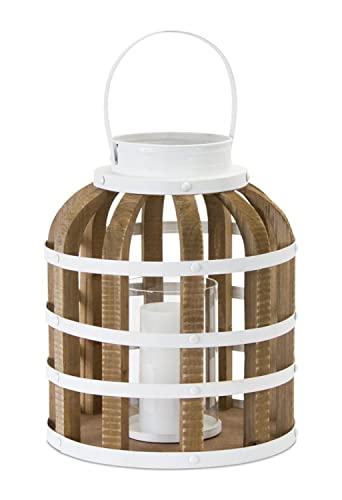 Melrose Intl. Lantern 12" x 14.5"H Wood/Metal