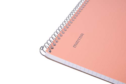 Mintra Office TOP BOUND Durable Spiral Notebooks (Lavender, Salmon, Sage Green, College Ruled 3pk)