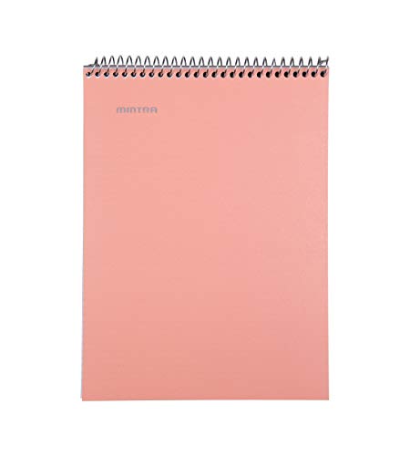 Mintra Office TOP BOUND Durable Spiral Notebooks (Lavender, Salmon, Sage Green, College Ruled 3pk)