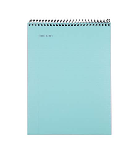 Mintra Office TOP BOUND Durable Spiral Notebooks (Lavender, Salmon, Sage Green, College Ruled 3pk)