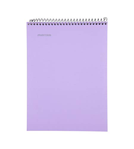 Mintra Office TOP BOUND Durable Spiral Notebooks (Lavender, Salmon, Sage Green, College Ruled 3pk)