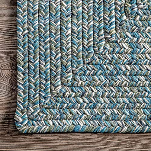 nuLOOM Wynn Braided Indoor/Outdoor Accent Rug, 3x5, Aqua