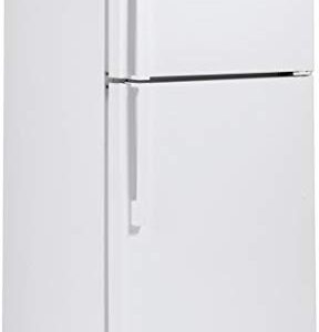 GE 30 Inch Freestanding Top Freezer Refrigerator with 19.11 cu. ft. Total Capacity, 2 Glass Shelves, 5.6 cu. ft. Freezer Capacity, Right Hinge, Crisper Drawer, Frost Free Defrost (White)