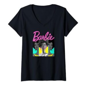 Barbie Triptych Portrait V-Neck T-Shirt