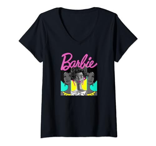 Barbie Triptych Portrait V-Neck T-Shirt