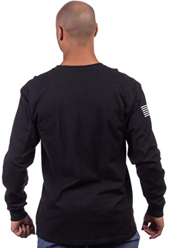 Army PT Style Shirt | U.S. Military Physical Training Workout Long Sleeve T-Shirt, Black-(LSBLK,XL)