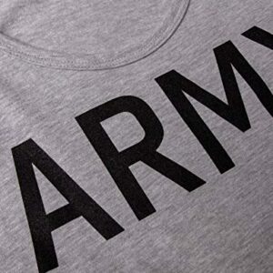 Army PT Style Tank Top | U.S. Military Physical Training Infantry Workout Sleeveless Work Out Shirt, Grey-(TankGRY,L)