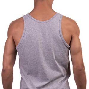 Army PT Style Tank Top | U.S. Military Physical Training Infantry Workout Sleeveless Work Out Shirt, Grey-(TankGRY,L)