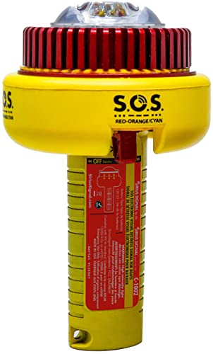 Sirius Signal C-1002 SOS Two-Color/Infrared LED Distress Signal with Daytime Distress Flag and Whistle – USCG Approved