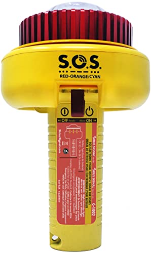 Sirius Signal C-1002 SOS Two-Color/Infrared LED Distress Signal with Daytime Distress Flag and Whistle – USCG Approved