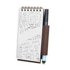 WIPEBOOK POCKET PRO | Smart Reusable POCKET Notebook - Dry Erase Whiteboard Notebook | 10 graph + 10 ruled Pages (6" x 2.5") with Dry Erase Marker | Ideal For Note-Taking, Charts & Doodling | POCKET