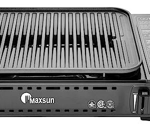 Maxsun Portable Tabletop BBQ Gas Grill Stove with Carrying Case, 7,250BTU, Camp Stove, Korean Style Barbecue,