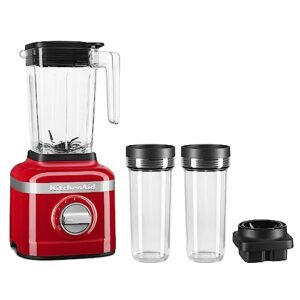 kitchenaid k150 3 speed ice crushing blender with 2 personal blender jars - ksb1332y,passion red, 48 oz