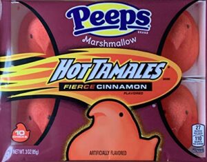 peeps marshmallow hot tamales fierce cinnamon flavored pack of 10 chicks