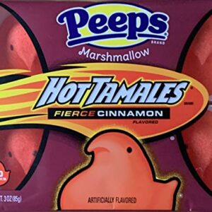 Peeps Marshmallow Hot Tamales Fierce Cinnamon Flavored Pack of 10 Chicks