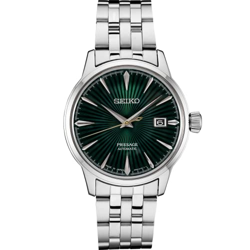 SEIKO New Presage Automatic Green Sunray Dial Stainless Steel Men's Watch SRPE15