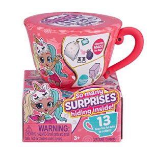 itty bitty prettys unicorn tea party little teacup doll assortment (includes 12 surprises!) by zuru, medium (9701)