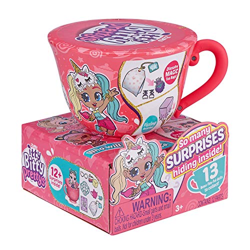 Itty Bitty Prettys Unicorn Tea Party Little Teacup Doll Assortment (Includes 12 Surprises!) by ZURU, Medium (9701)