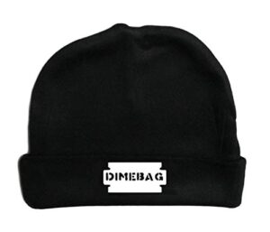 mari kyrios dimebag thrashing darrell infant metal rock & roll baby black beanie cap white logo