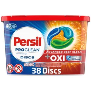 persil discs laundry detergent pacs, oxi, 38 count