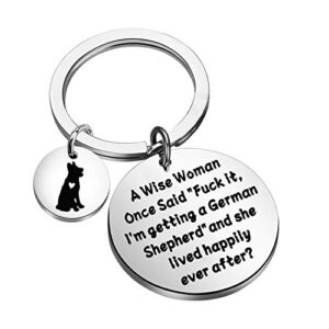 tgbje german shepherd gift a wise women getting a german shepherd she lived happily ever after german shepherd mom/dad gift (german shepherd)