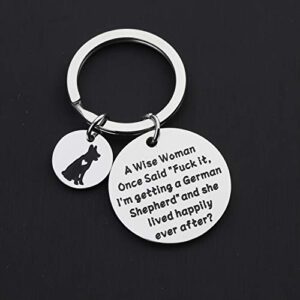 TGBJE German Shepherd Gift A Wise Women Getting a German Shepherd She Lived Happily Ever After German Shepherd Mom/Dad Gift (German Shepherd)