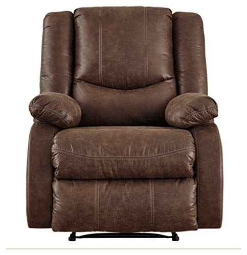 Signature Design by Ashley Bladewood Faux Leather Pebble Manual Zero Wall Recliner, Brown