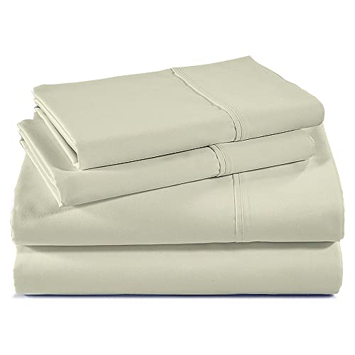 Sheets for Cot Bunk Bed-Cot Size Mattress Sheets-Fitted Cot Sheet Perfect for Narrow Twin/Cot Size/Rv Bunk/Guest Bed Replacement/30 X 75" Mattress/Camping Cot, Ivory, Cotton Cot Sheets 4(PCs)