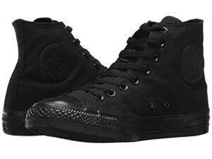 converse hi top black mono 6.5