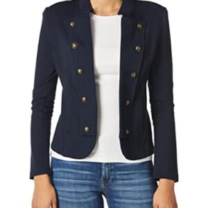 Tommy Hilfiger Women's Casual Band Jacket, Fall Fashion, Sky CAPT, Small