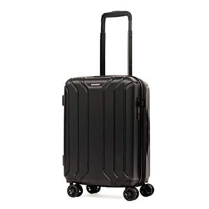 NONSTOP NEW YORK Luggage Expandable Spinner Wheels hard side shell Travel Suitcase Set 3 Piece (Black, 3-Piece Set (20/24/28) W/Power Bank)