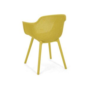 Christopher Knight Home Davina Outdoor Dining Chair (Set of 2), Yellow