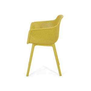 Christopher Knight Home Davina Outdoor Dining Chair (Set of 2), Yellow