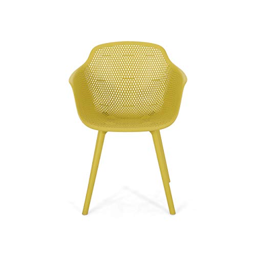 Christopher Knight Home Davina Outdoor Dining Chair (Set of 2), Yellow