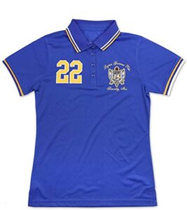 sigma gamma rho m5 polo shirt [l] royal blue