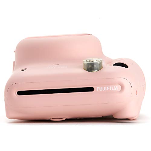 Fujifilm Instax Mini 11 Instant Camera - Blush Pink (16654774) + Fujifilm Instax Mini Twin Pack Instant Film (60 Sheets) + Batteries + Case - Instant Camera Bundle